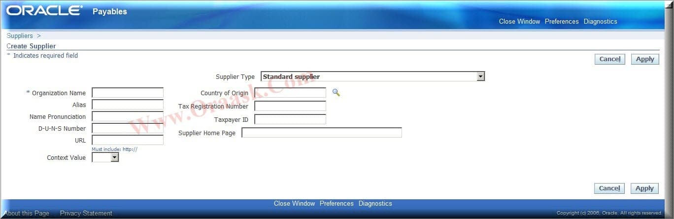 Api To Create Ap Supplier In Oracle Apps R12 Oraask