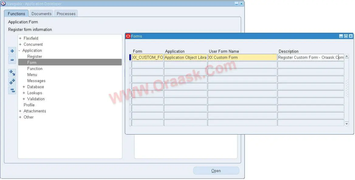Form Registration In Oracle Apps R12 Oraask