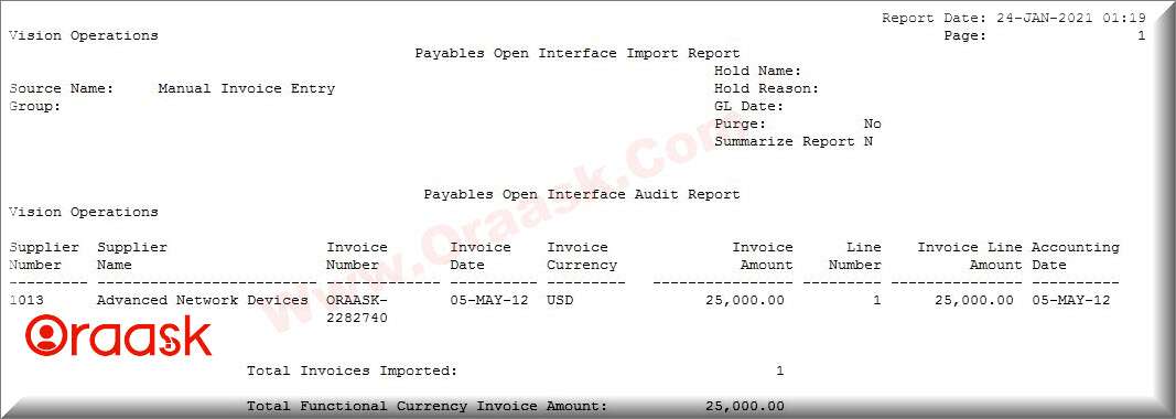 Create AP Invoice using AP open interface in oracle apps R12 - Oraask
