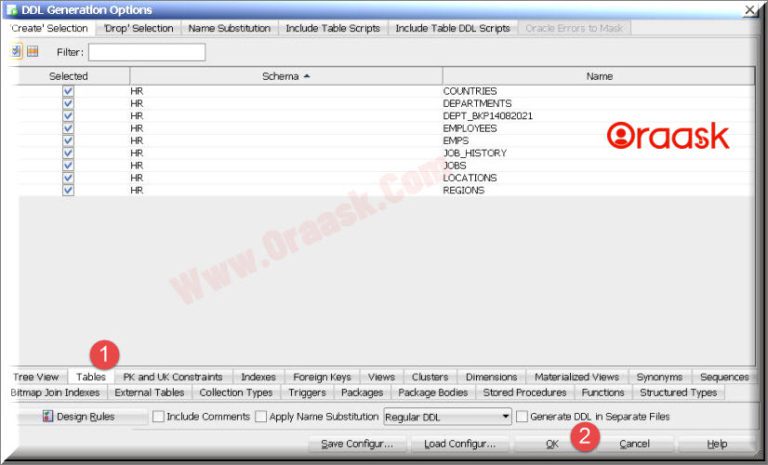 How To Generate Ddl Scripts For All Tables In Sql Developer Oraask