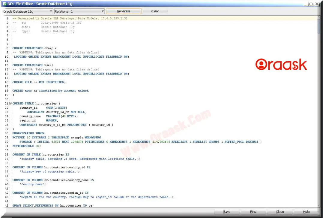 How To Generate Ddl Scripts For All Tables In Sql Developer Oraask