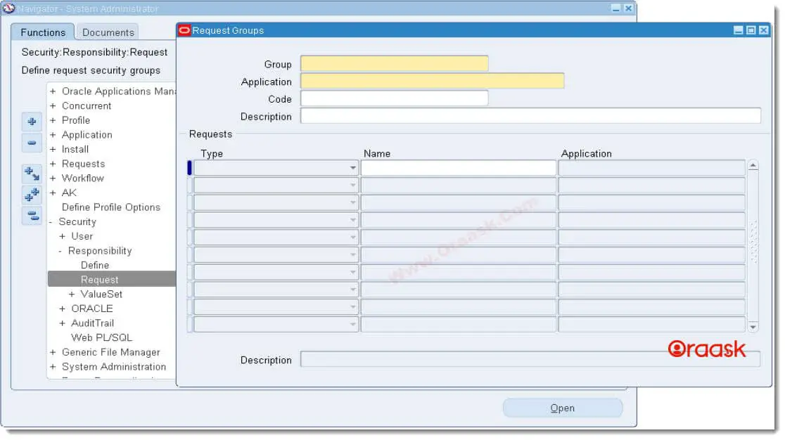 Api To Create Request Group In Oracle Apps R12 Oraask
